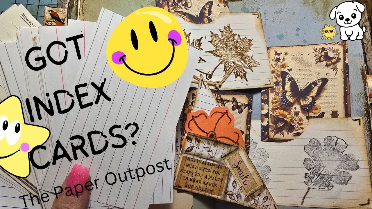 Dollar Store Index Cards = 3 Junk Journal Crafts You’ll Love! Beginner Friendly! The Paper Outpost