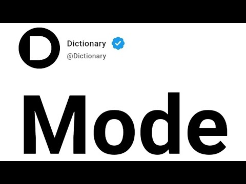 Mode Meaning In English