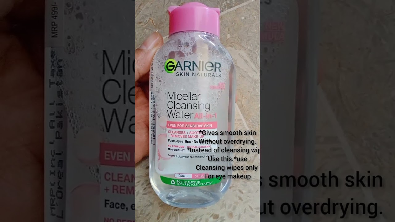 Garnier Micellar Cleansing Water | Cleansing Water |Removes Makeup #youtubeshorts #shorts #short