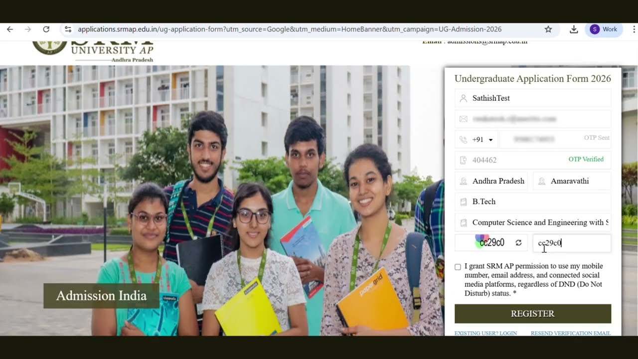 SRM 𝘈𝘗 Application Process Walkthrough -  2026