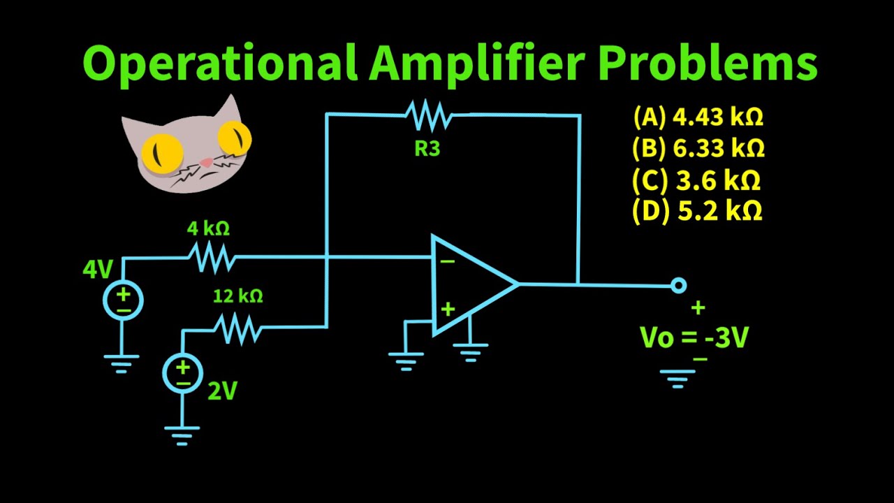 Operational Amplifier Problems | Finding Missing Values