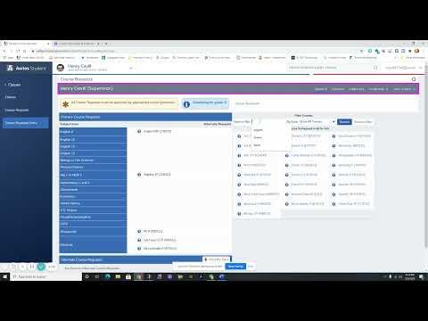 Aeries Student Portal Online Course Requests