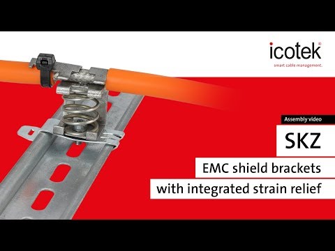 EMC shield brackets with integrated strain relief SKZ | Assembly | icotek