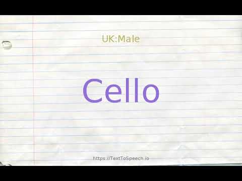 How to pronounce cello