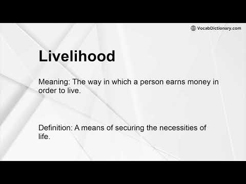 Livelihood Meaning