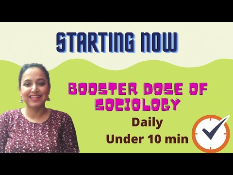 Booster Dose of Sociology | Daily | Starting today! | Under 10 minutes