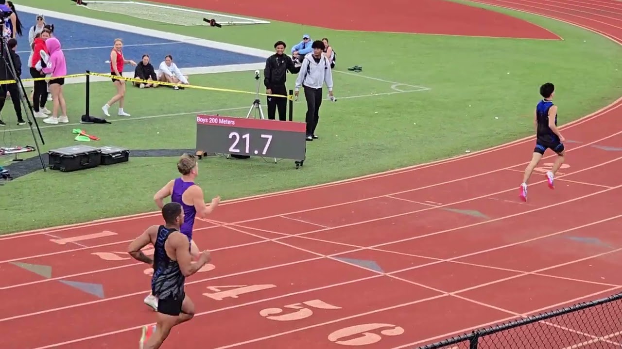 Preston Wilhite - HS Junior - Age 17 - 200m highlights - PB 21.47s