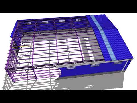 steel structure warehouse structural analysis drawing