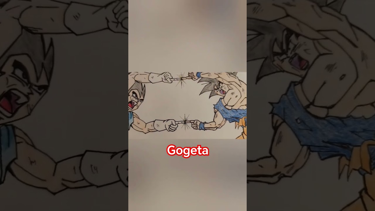 Gogeta #goku #kakarot #supersaiyan #vegita #fusion #art #sketch #dragonballz #akiratoriyama #pensil