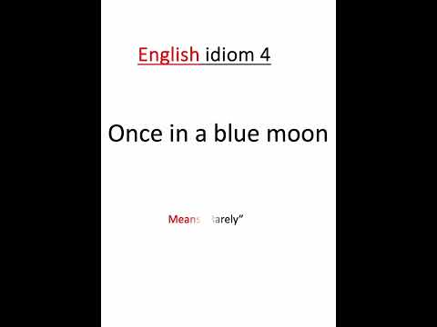 English idioms - "Once in a blue moon" #english #idioms