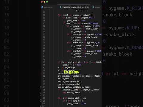 How to create snake game in Python | #python