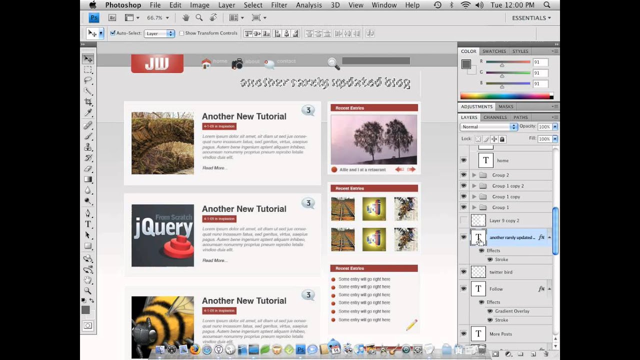 wordpress tutorial for beginners - Slicing The Psd