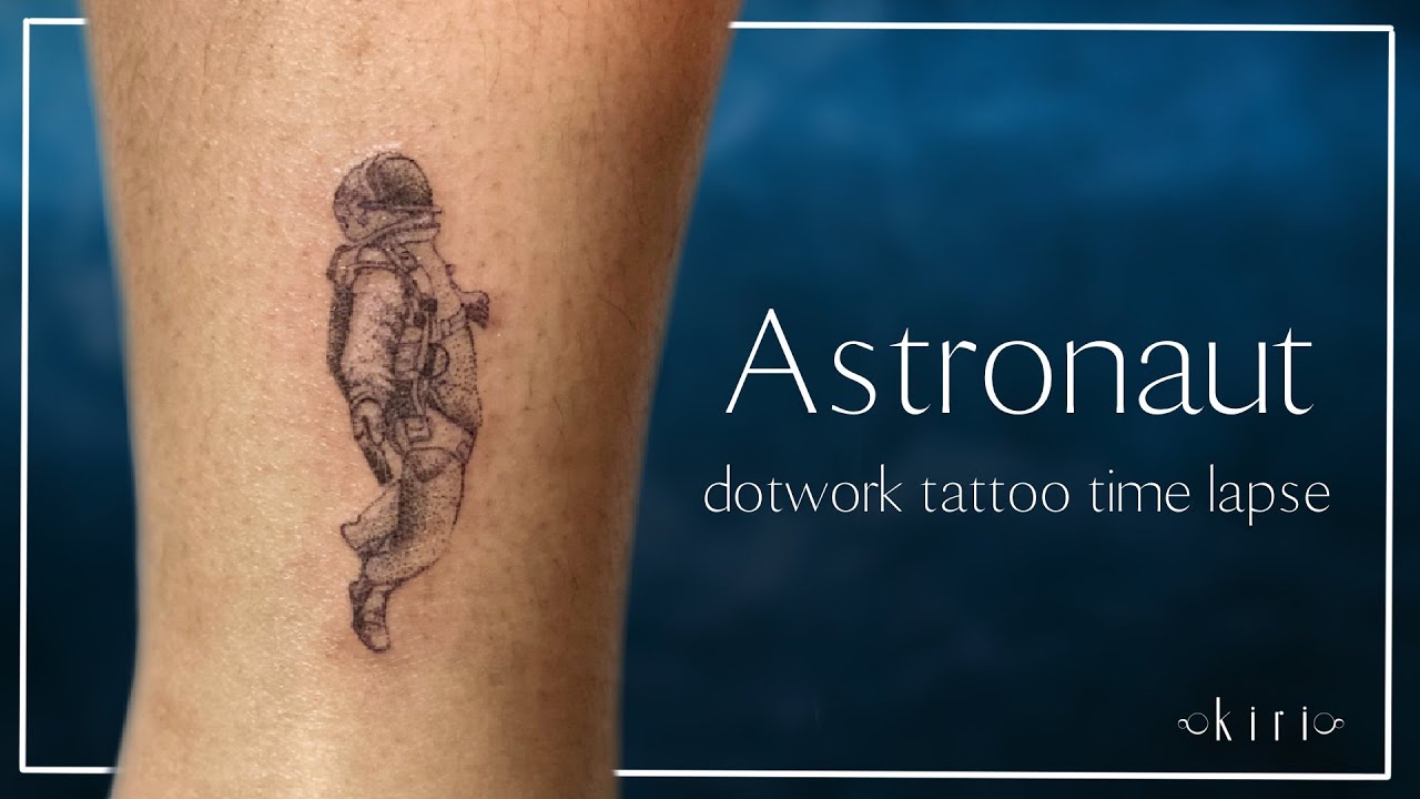 Dotwork Astronaut Tattoo Time Lapse