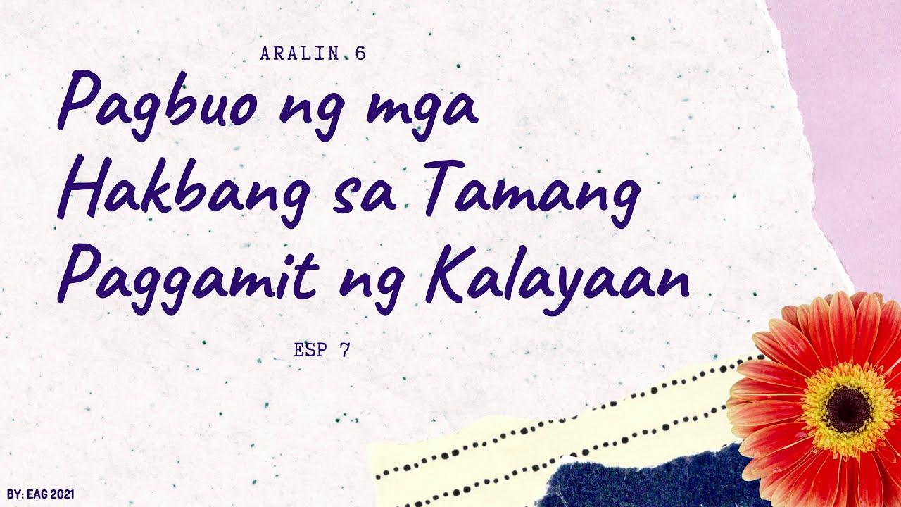 ARALIN 6 (ESP - Grade 7 / ESP Module, 2020 Edition)