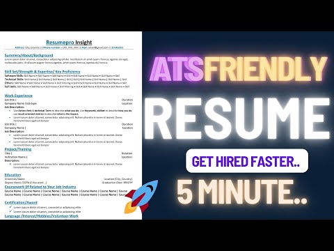 How to Make the ATS-Friendly Resume in MS Word! Full Tutorial: Simple Steps & Get Hired Faster 🚀
