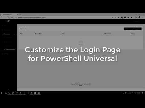 Customize the Login Page in PowerShell Universal