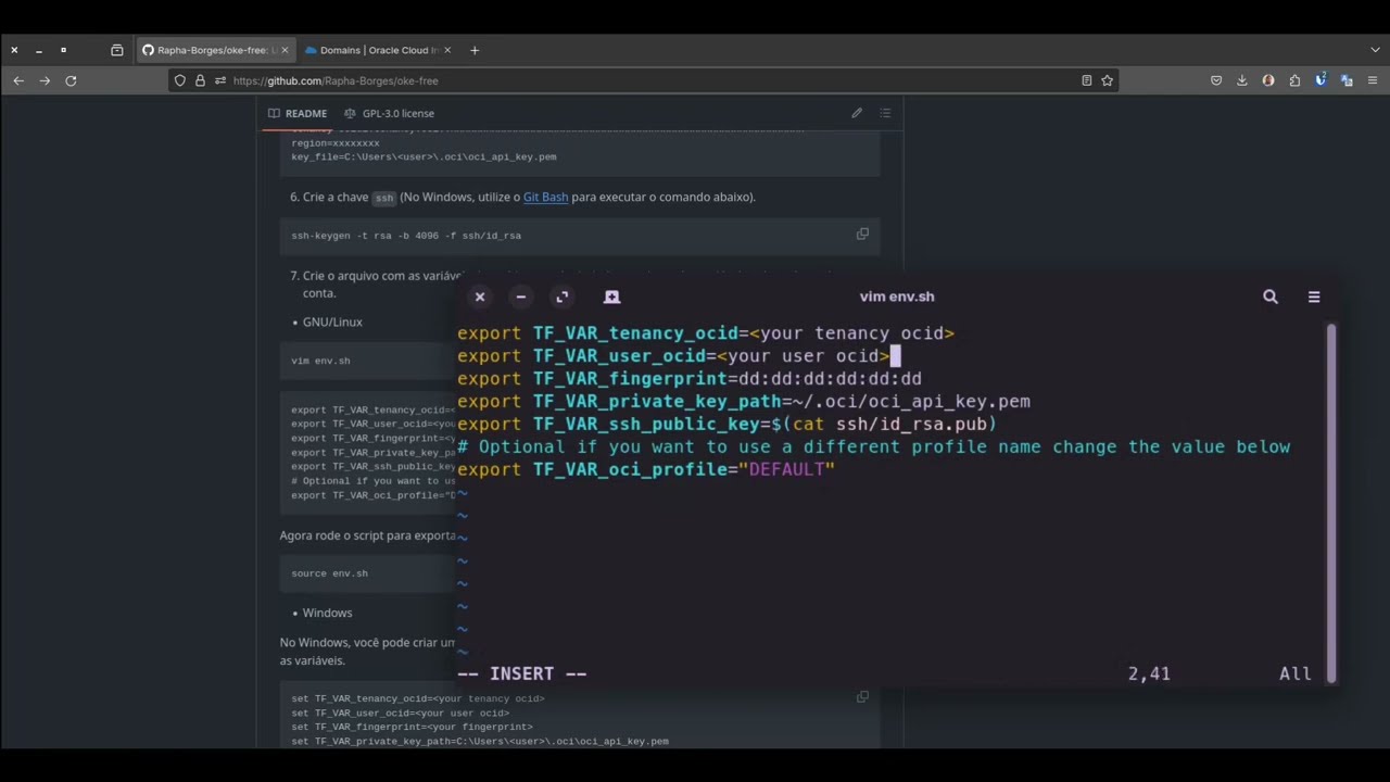 Autenticação com API Key - OKE FREE (Atualizado)