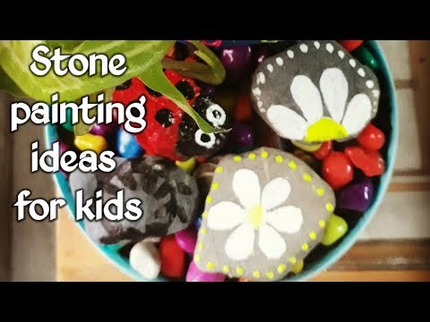 Easy rock painting || Stone art || Stone painting ideas for kids