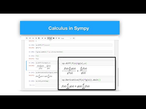 Some Calculus in Python's Sympy