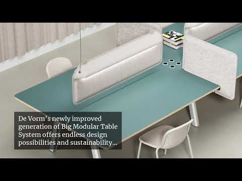 Sustainable design from De Vorm: Big Modular Table System gets an upgrade