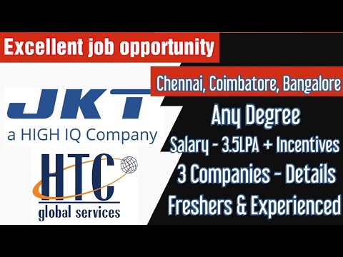 Hiring 💥JK Tech,HTC & Aegan Technology ltd | Any Degree/MCA - 3.5LPA Salary / Full Job Details