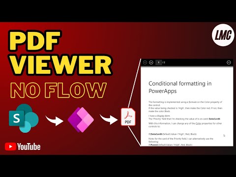 Canvas App: View PDF stored in SharePoint Document Library | No Flow