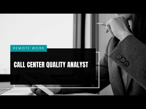 Remote Work From Home Jobs Full Time | CALL CENTER QUALITY ANALYST