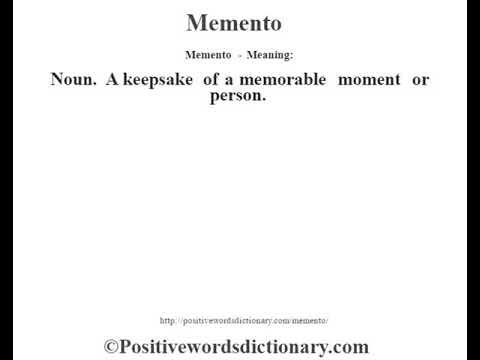 Memento definition | Memento meaning