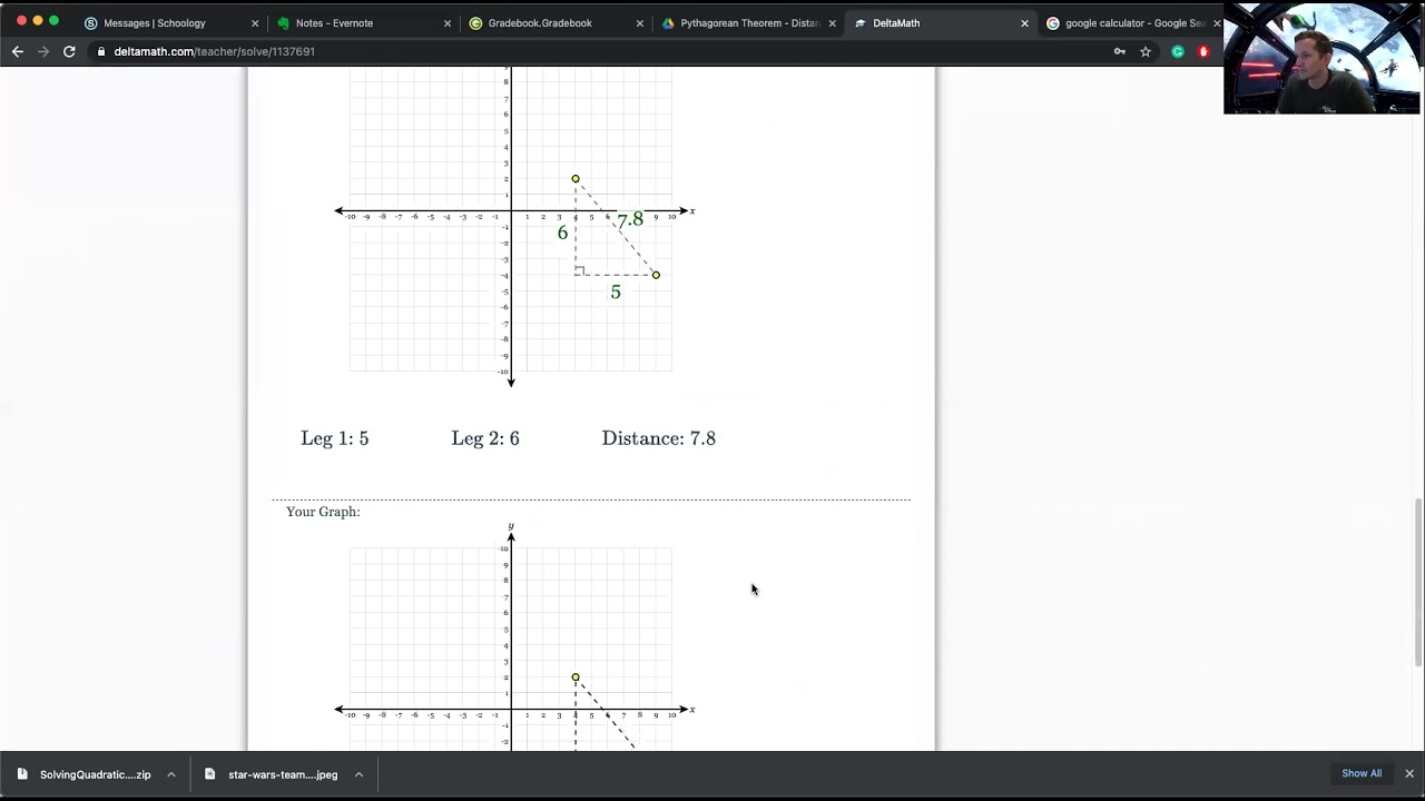Delta Math - Distance Between 2 Points