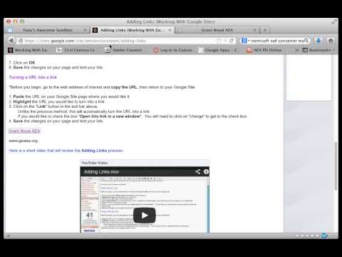 Adding Links to a Google Site