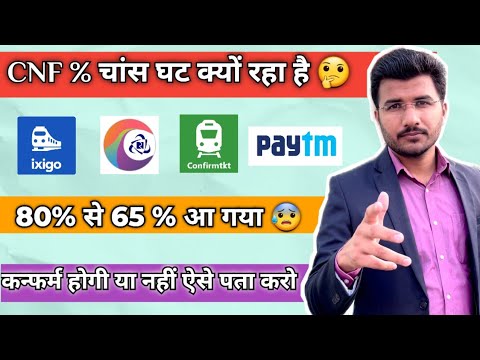 Ticket confirmation % chance kam kyu ho jata hai | Why Railway decreasing cnf probability hindi