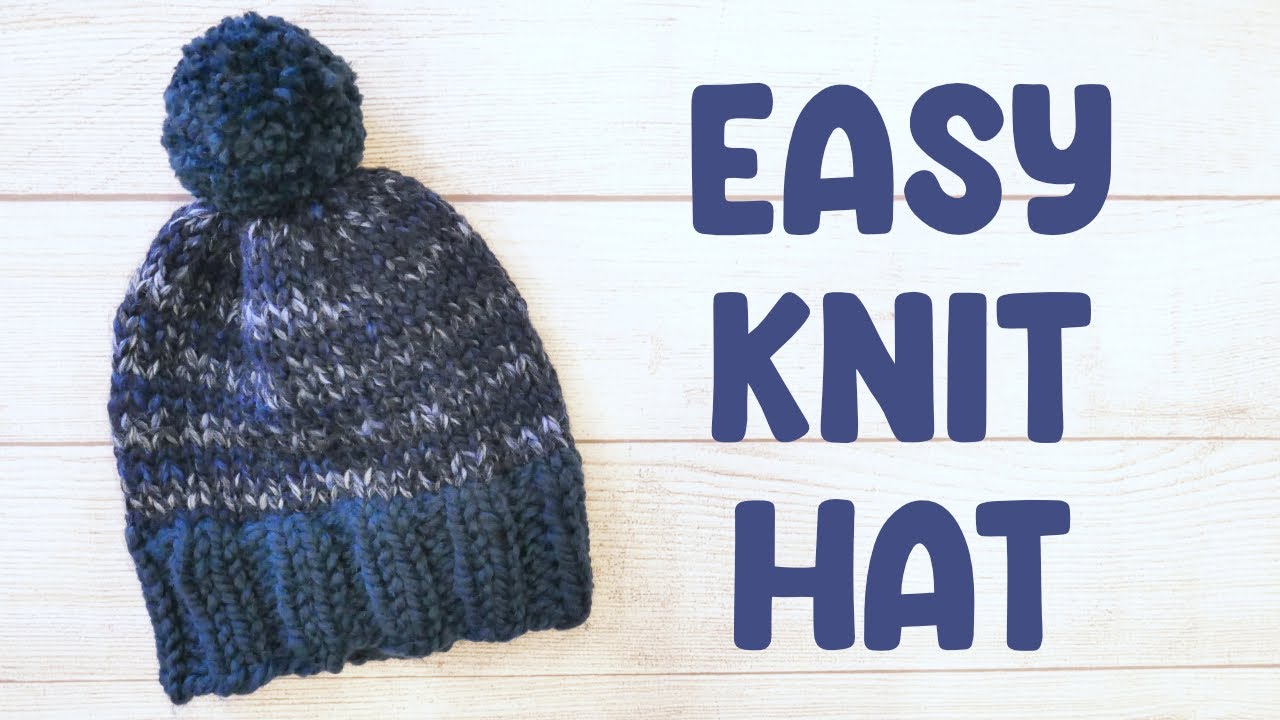 Easy Beginner KNIT HAT (Hello Winter Hat)