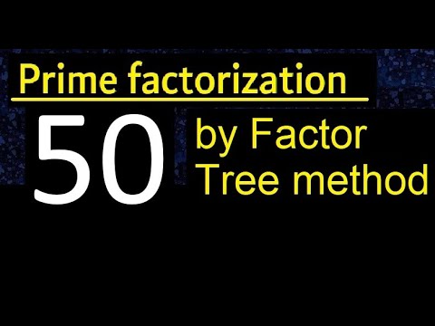 Prime factorization of 50 by factor tree method . Factor tree of 50 . How to find prime factors
