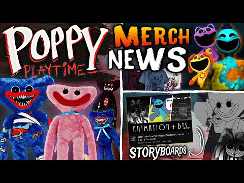 NEW Ruined Huggy + Smiling Critters Plushies, Shirts, Storyboards & MORE [Poppy Playtime Merch News]