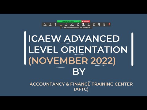 ICAEW Advanced Level Orientation Nov 2022