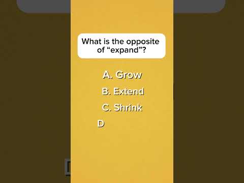 What’s the Opposite of “Expand”? #english #quiz #shorts