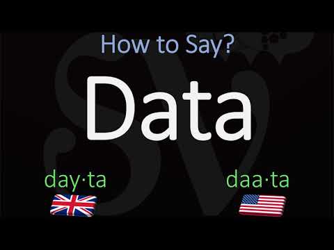 How to Pronounce Data? | British Vs American Pronunciations!?