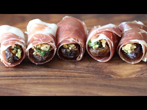 Prosciutto Wrapped Stuffed Dates With Roasted Walnut Recipe