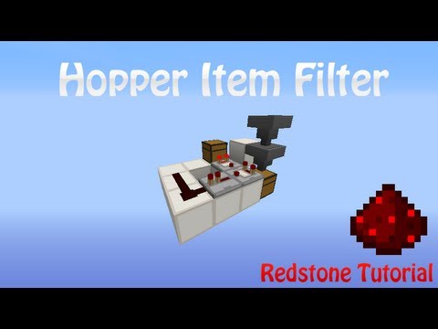 How to Build a Hopper Item Filter Minecraft Project