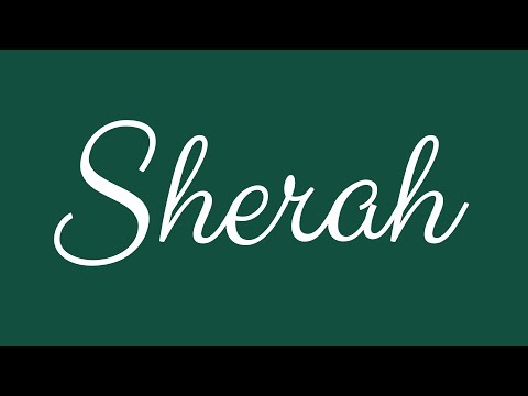 Learn how to Sign the Name Sherah Stylishly in Cursive Writing