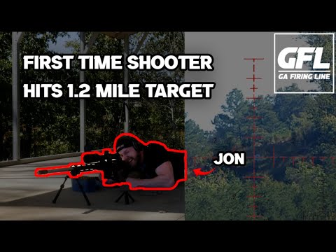 First Time Rifle Shooter Hits 1.2 Mile Target (2062 yards)