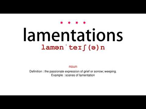 How to pronounce lamentations - Vocab Today