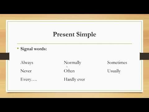 English Grammar \ The 12 Tenses : Signal words