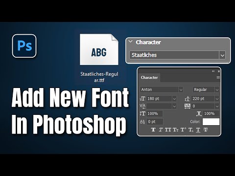 How to Add Fonts in Photoshop | How to install font in Photoshop cc