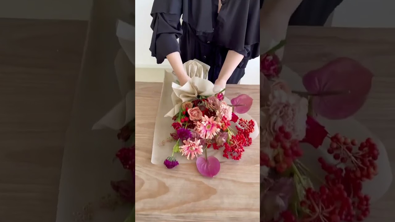 Korean Vintage Bouquet Packaging Tutorial