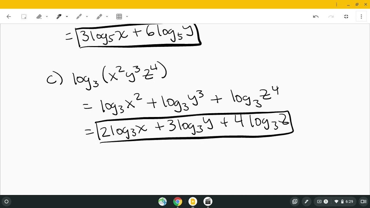 Math 130 4 4 Laws of Logarithms