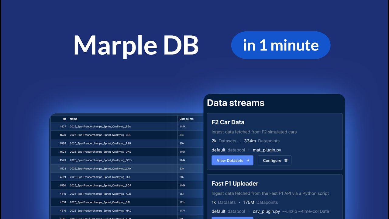 1 Minute Marple: Marple DB