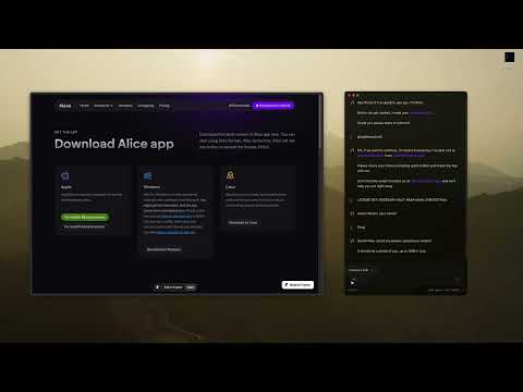 Alice App installation and first steps