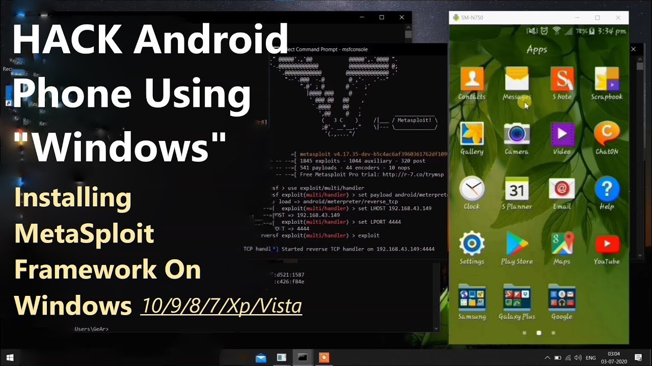 How Hackers Use MetaSploit Framework on Windows to Hack SmartPhones | Prevention @CyberTonian