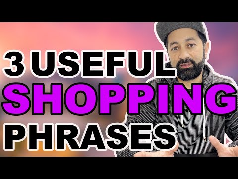 3 USEFUL PHRASES FOR SHOPPING!!! ENGLISH LESSON!!